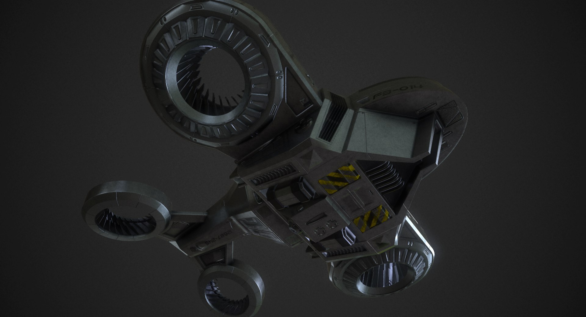 Sci-fi Drone Firefighter Obj