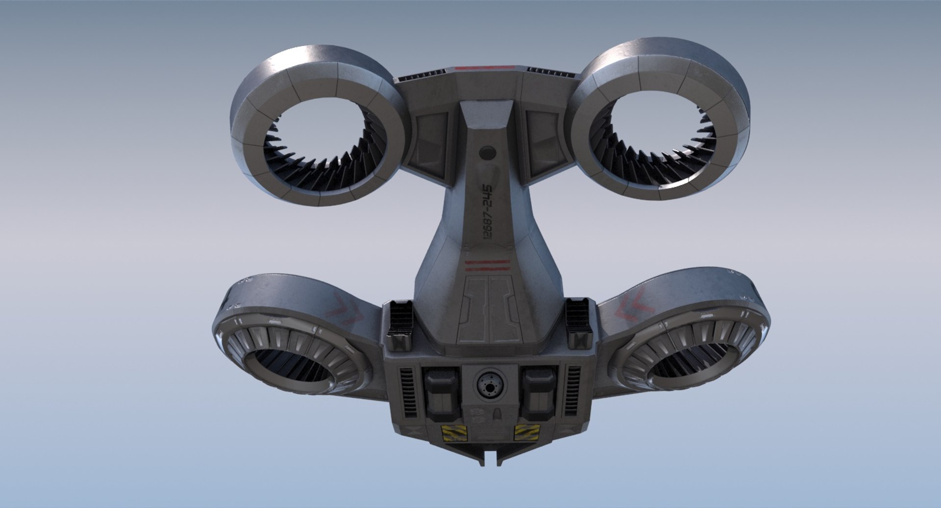 Sci-fi Drone Firefighter Obj