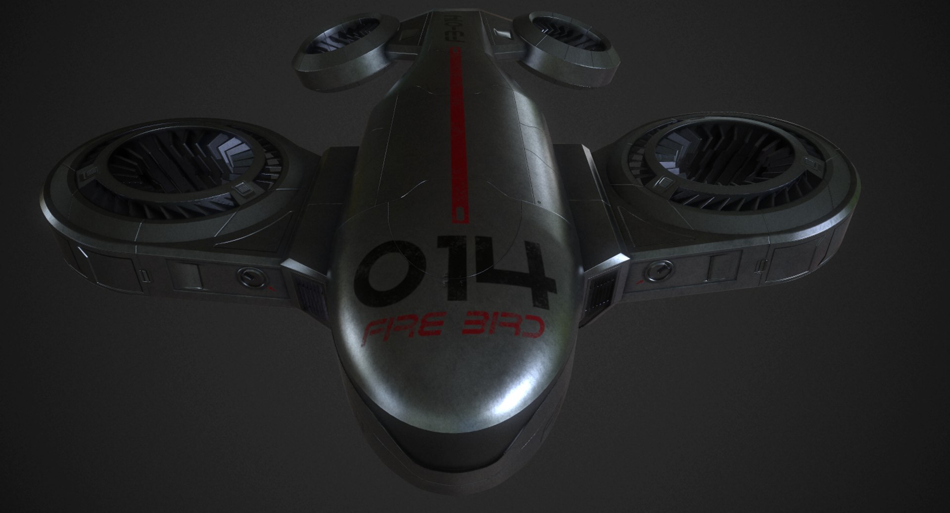 Sci-fi Drone Firefighter Obj