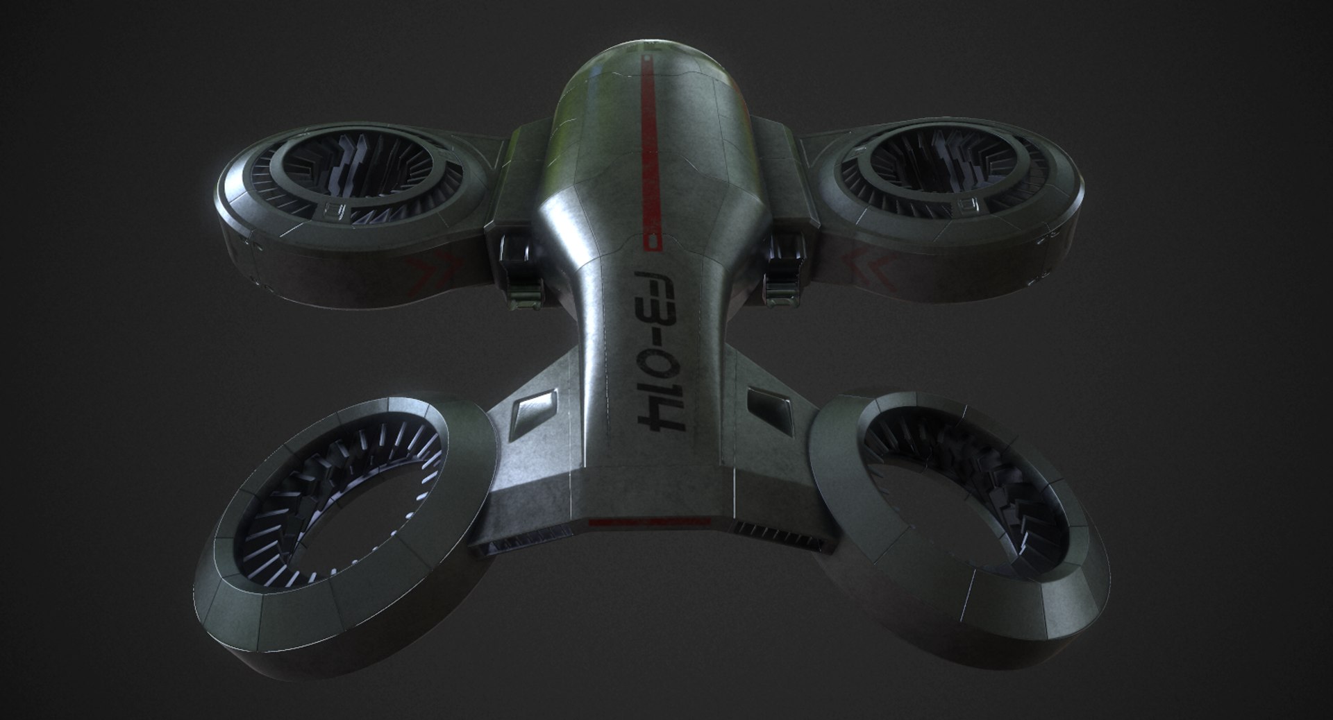 Sci-fi Drone Firefighter Obj