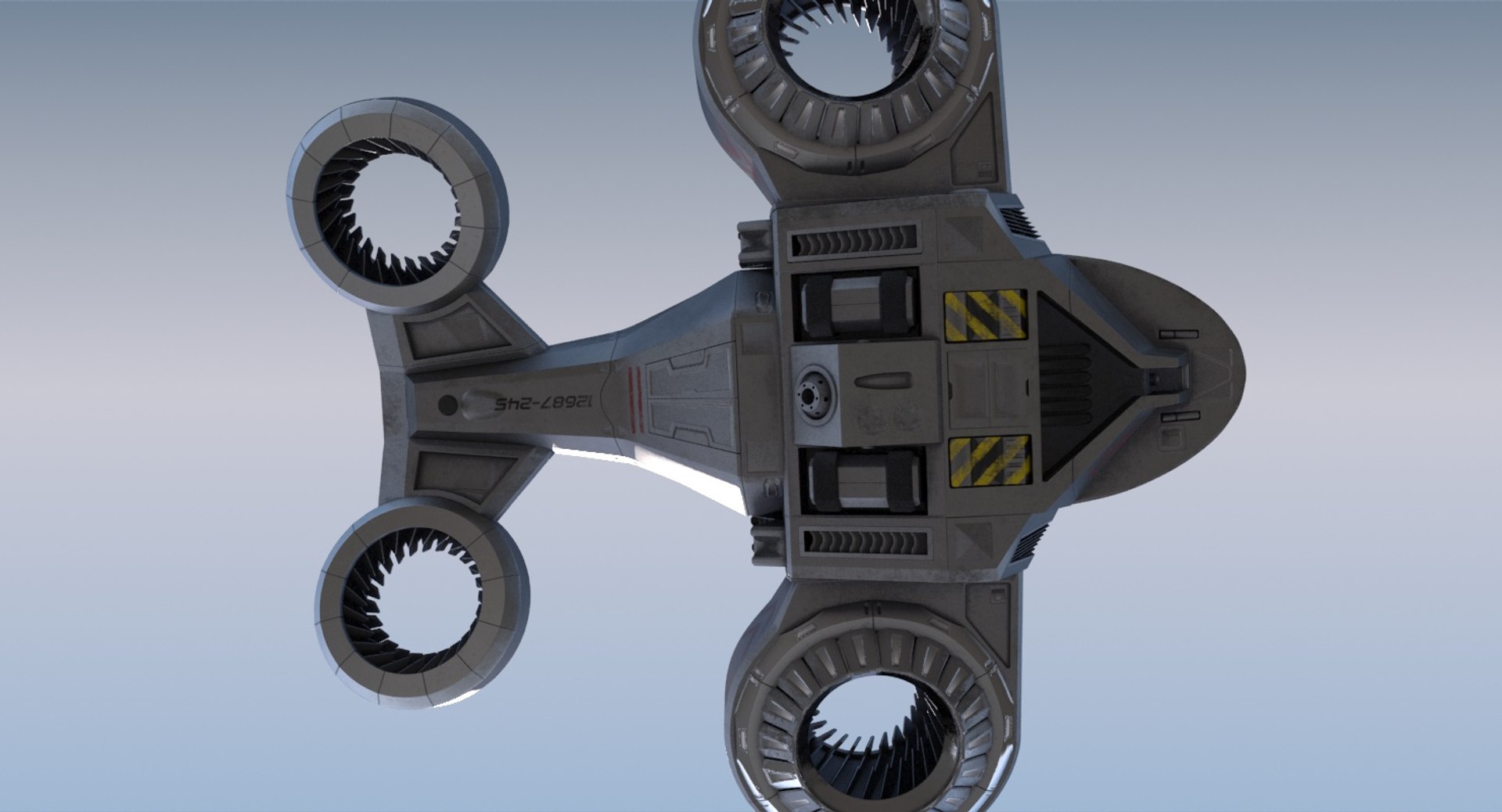 Sci-fi Drone Firefighter Obj