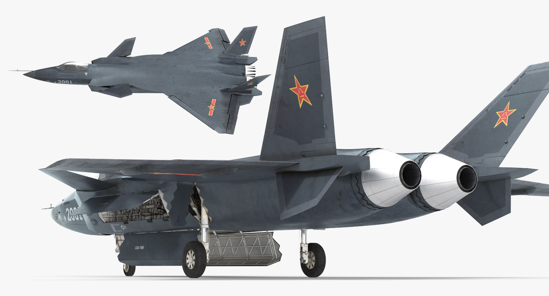 Stealth Chengdu J-20 3D Model - TurboSquid 1203351