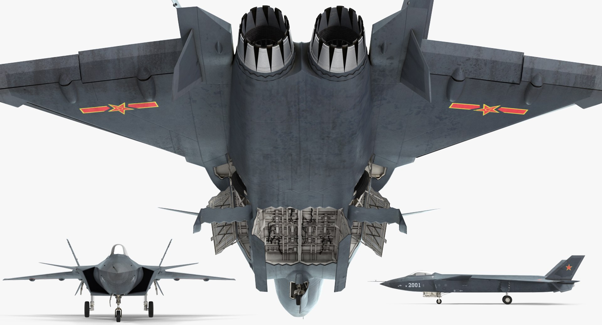 Stealth Chengdu J-20 3D Model - TurboSquid 1203351