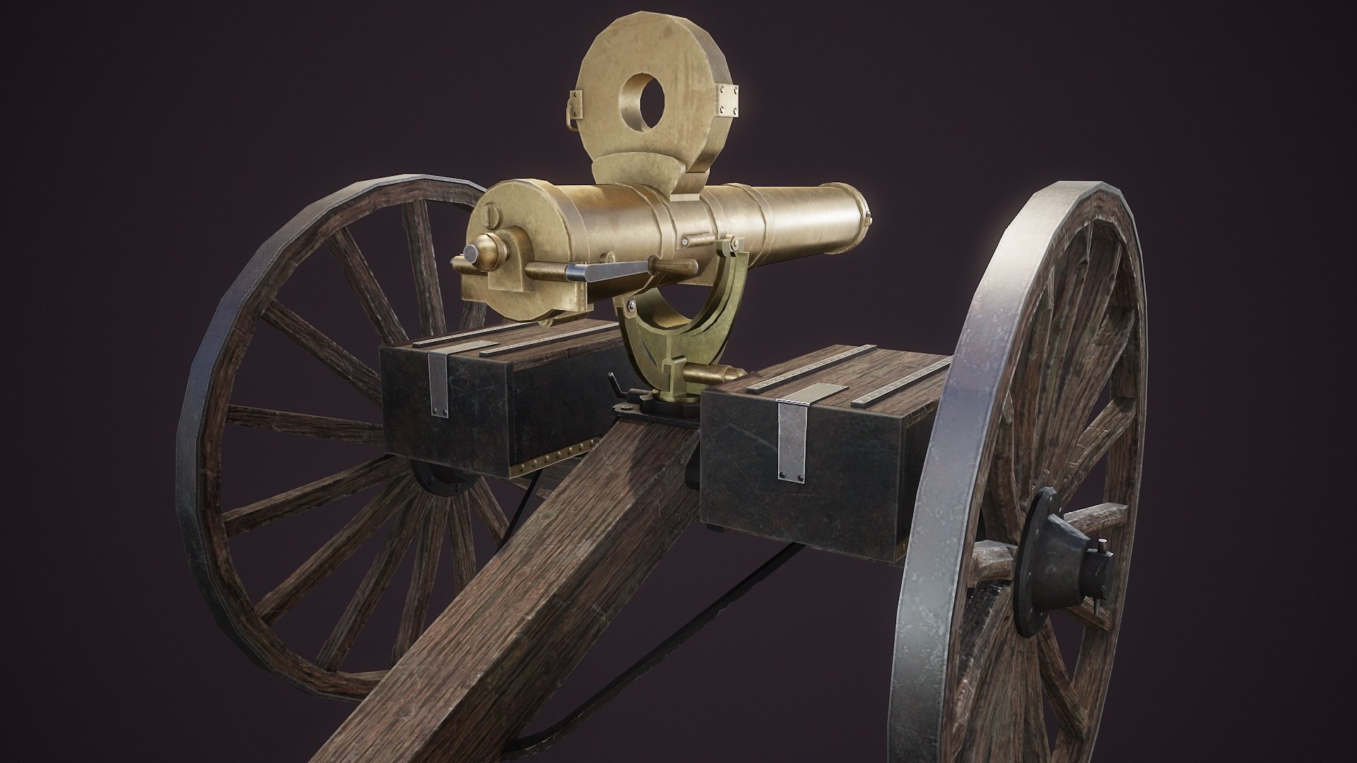 Gutling Gun Colt 1883 Model - TurboSquid 2020420