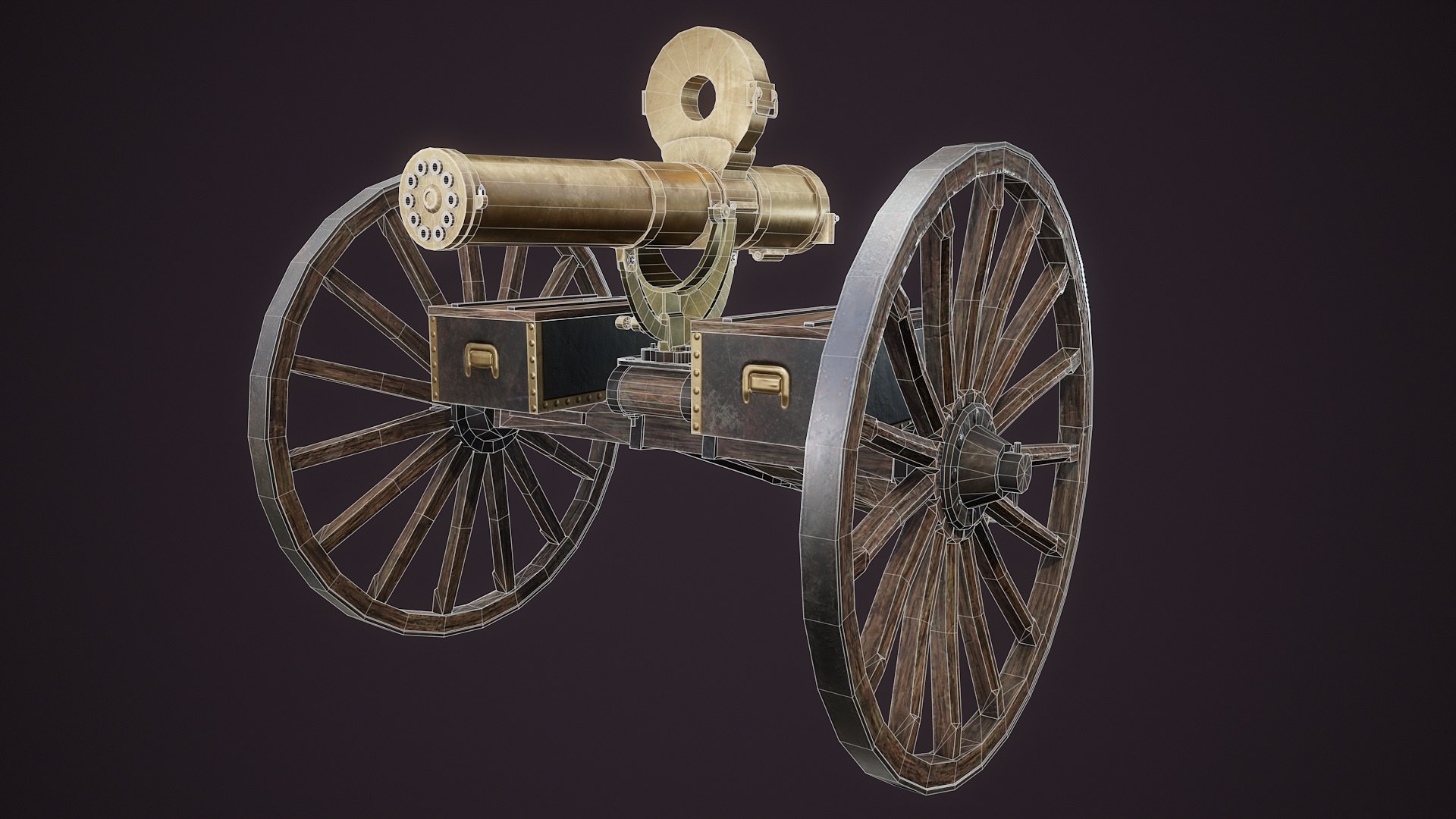 Gutling Gun Colt 1883 Model - TurboSquid 2020420