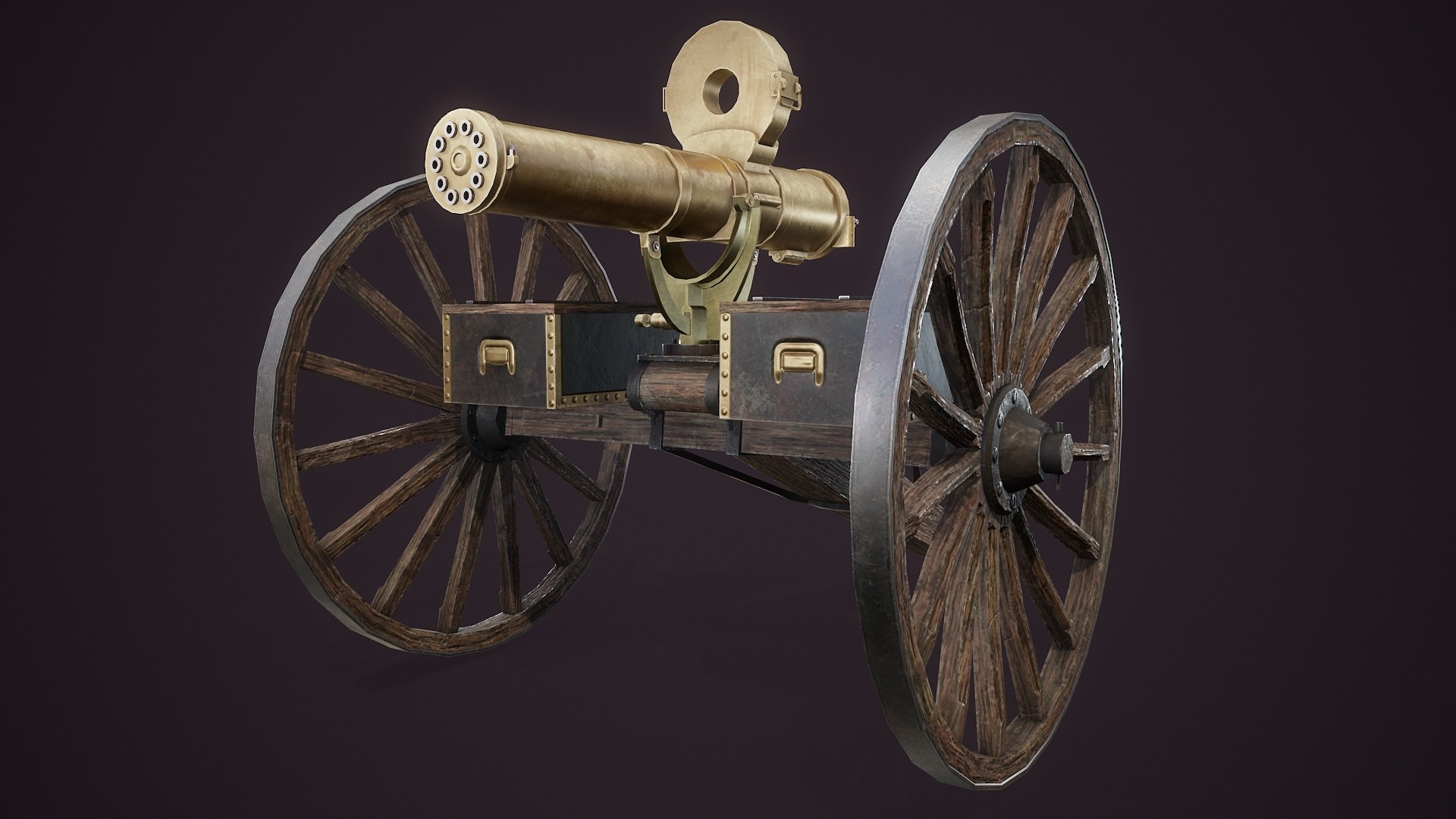 Gutling Gun Colt 1883 Model - TurboSquid 2020420