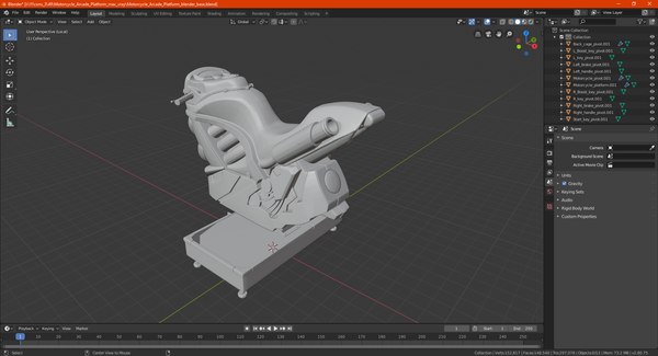 3D model Motorcycle Arcade Platform - TurboSquid 1745177