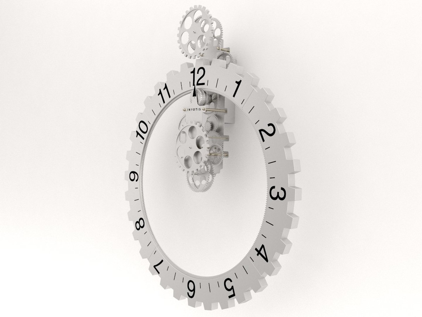 3D Big Hour Wheel Clock - TurboSquid 1175366