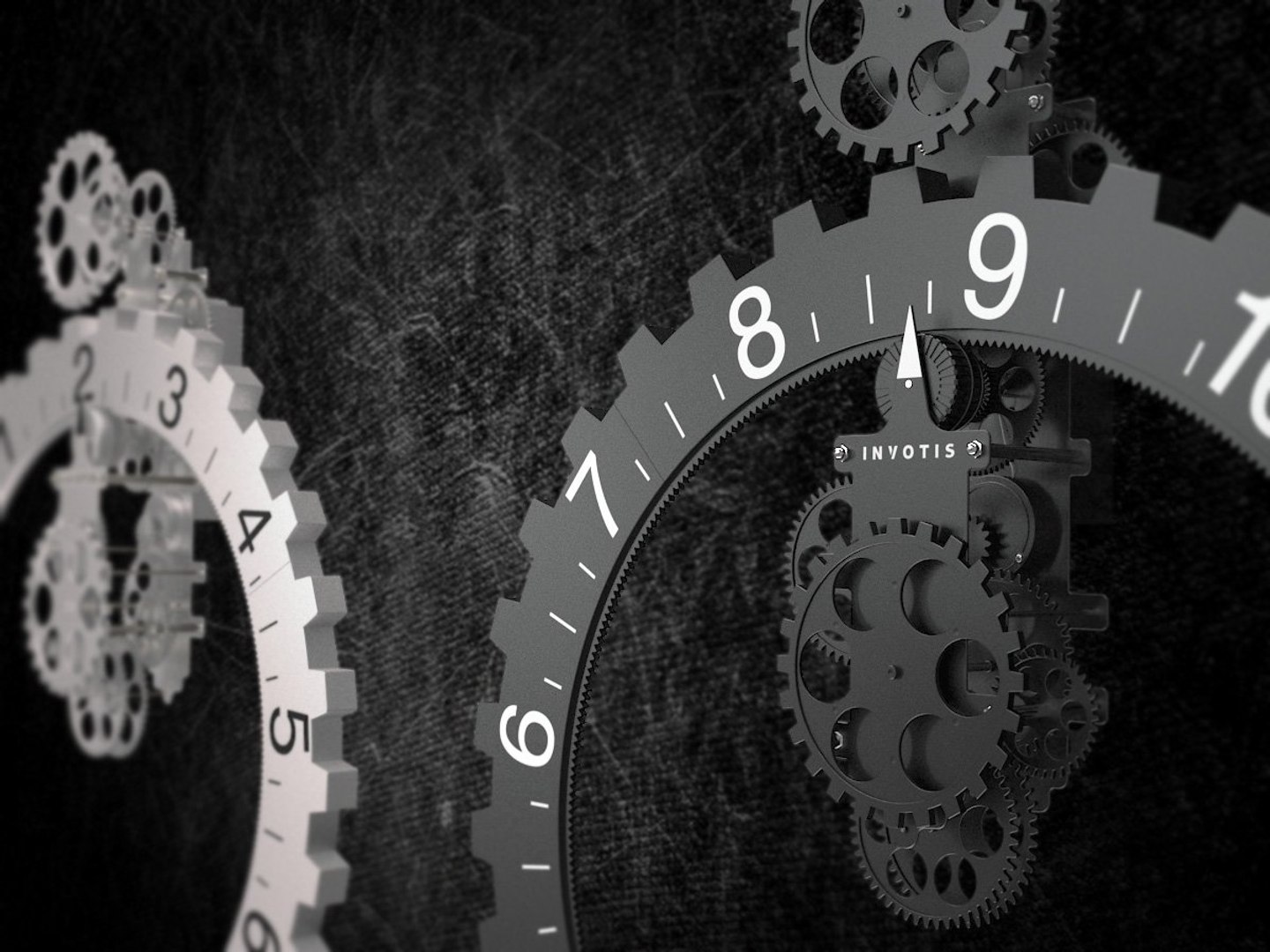 3D Big Hour Wheel Clock - TurboSquid 1175366