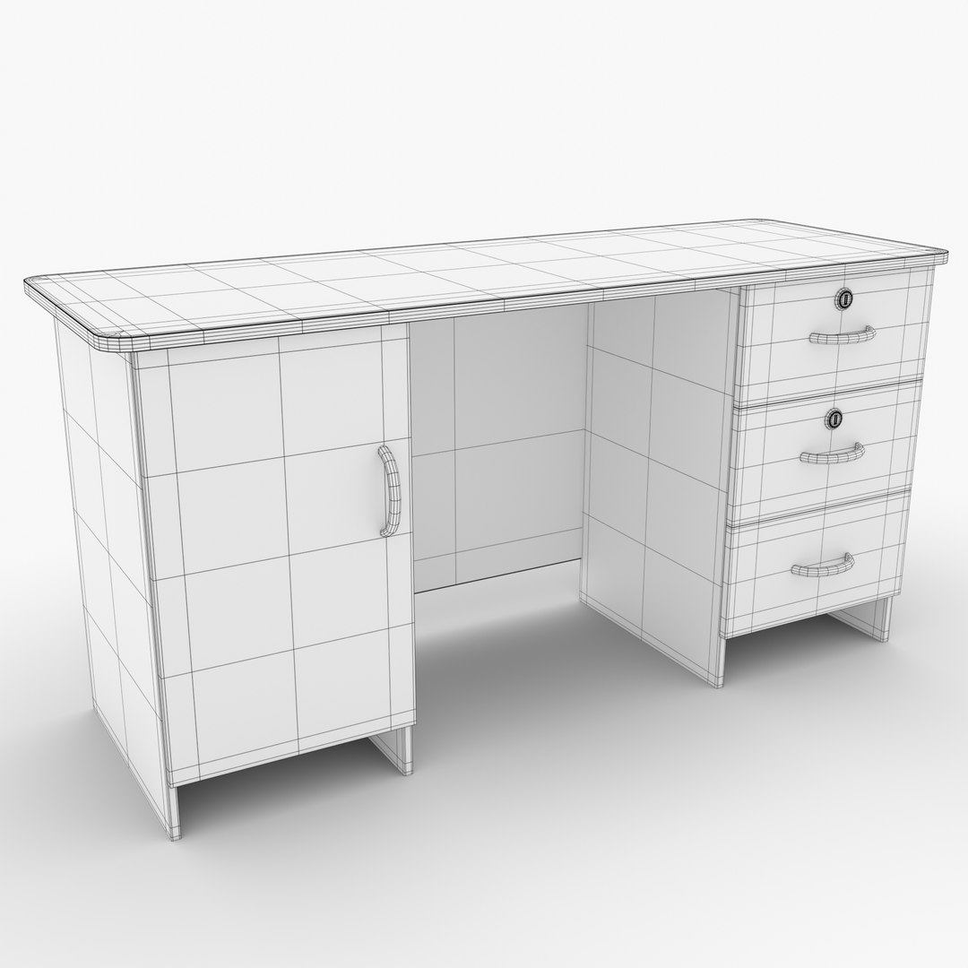 3D Model Office Table Desk - TurboSquid 2031645