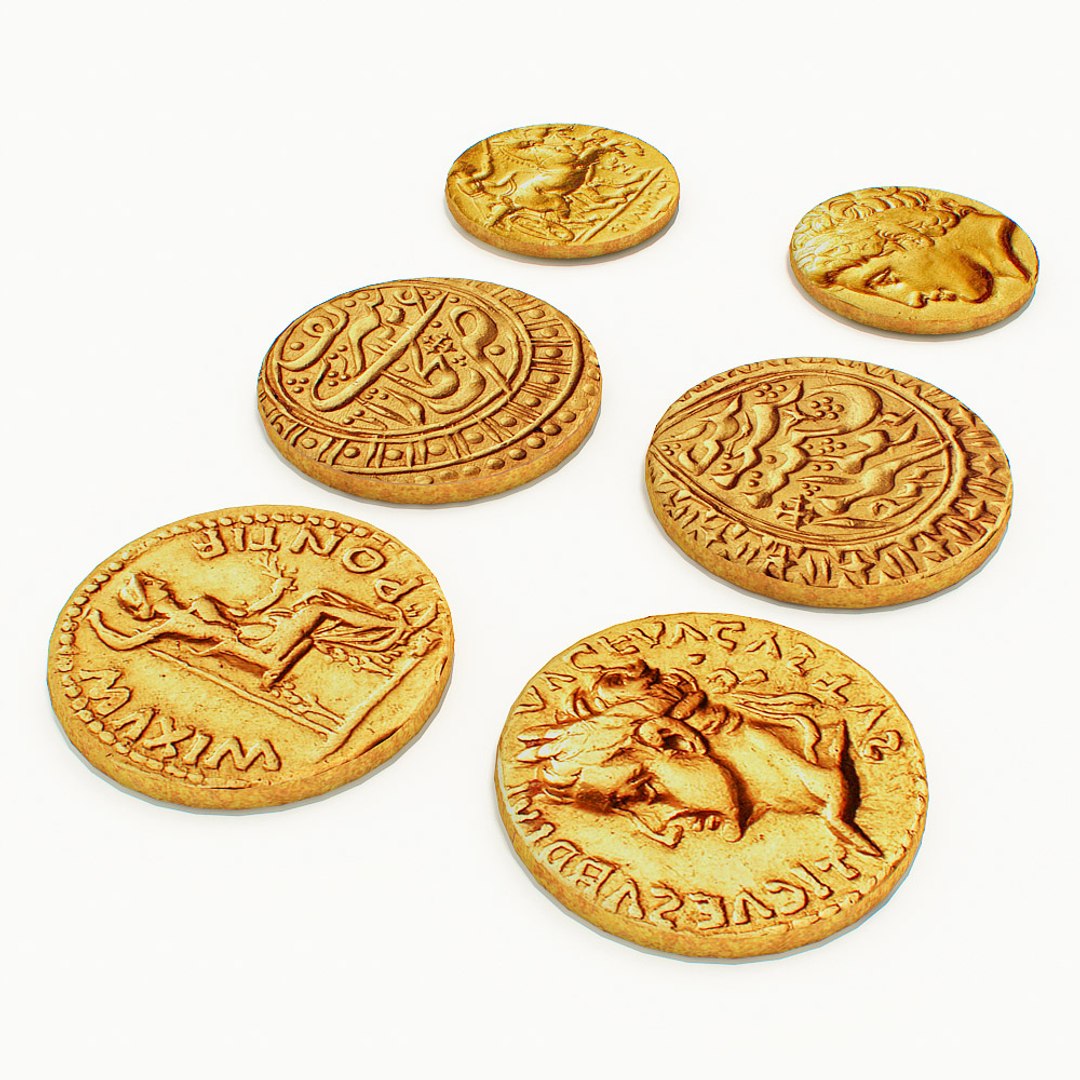 3ds max gold coin old