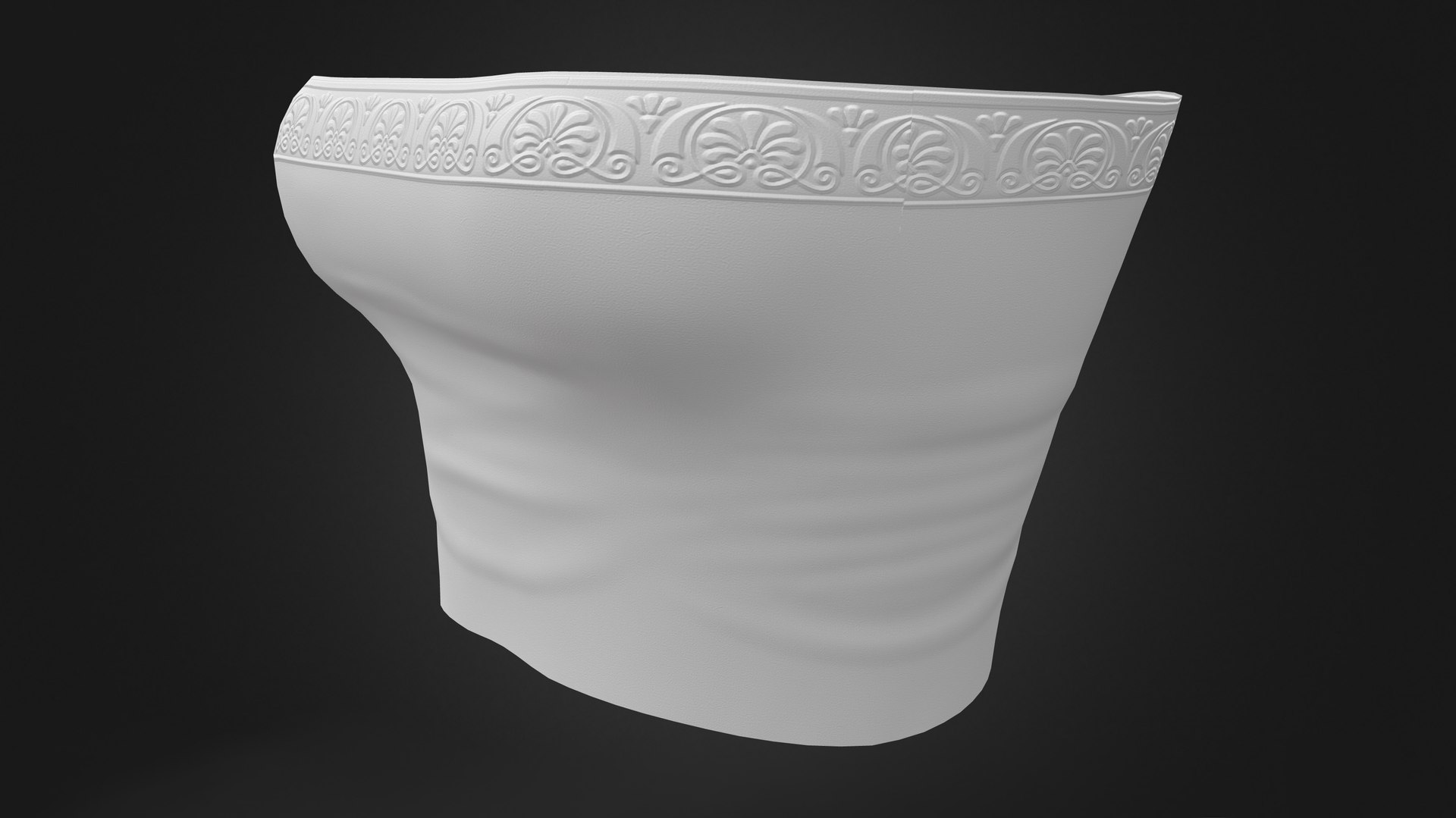 Traditional Chinese Japanese Motifs Tube Top 3D Model - TurboSquid 1914950