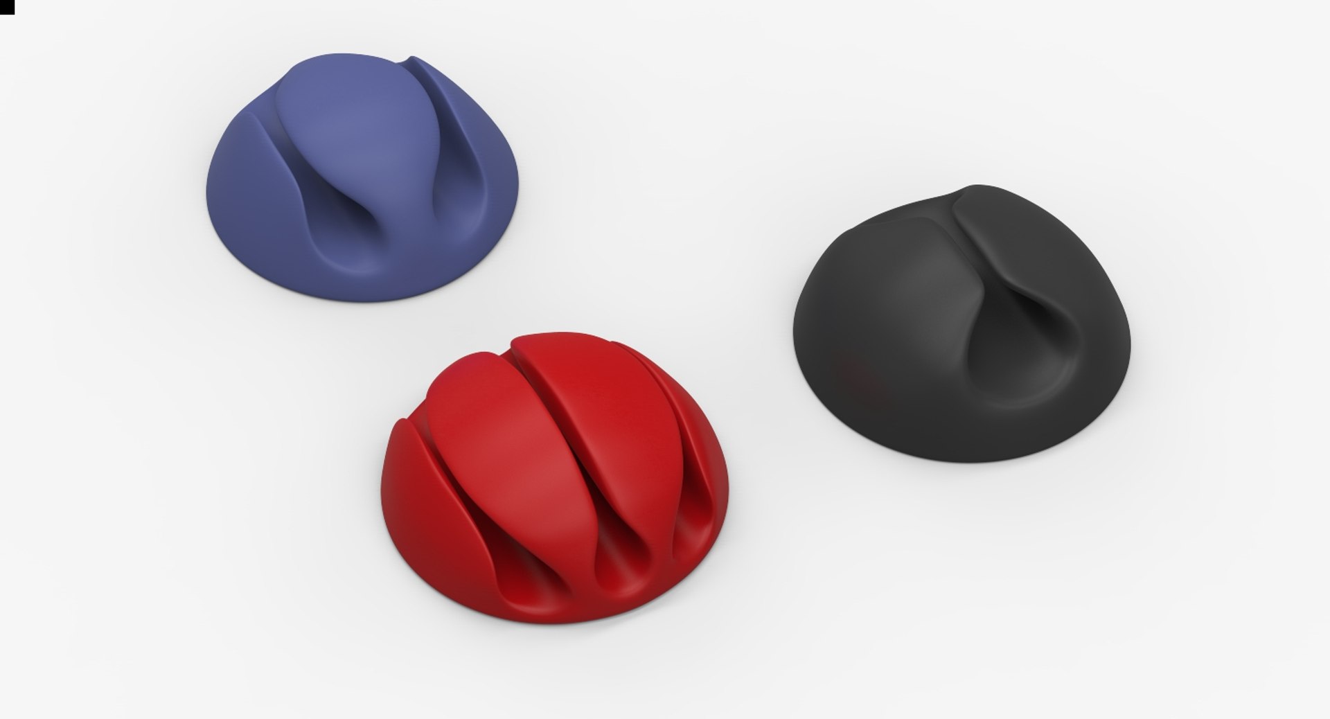 3D 3 Cable Mounting Clips Model - TurboSquid 1341507