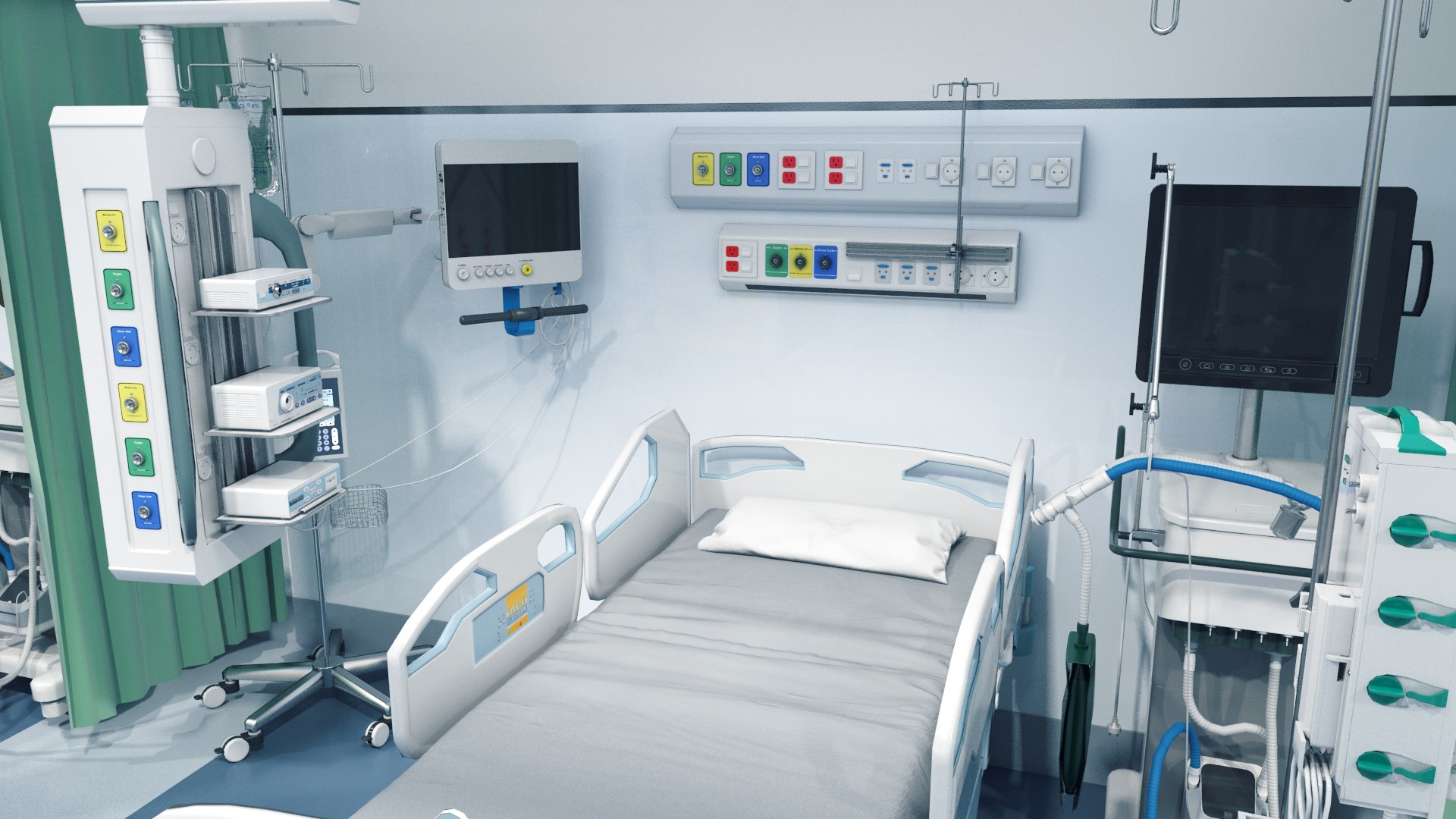 ICU Ward 3D model - TurboSquid 2133570