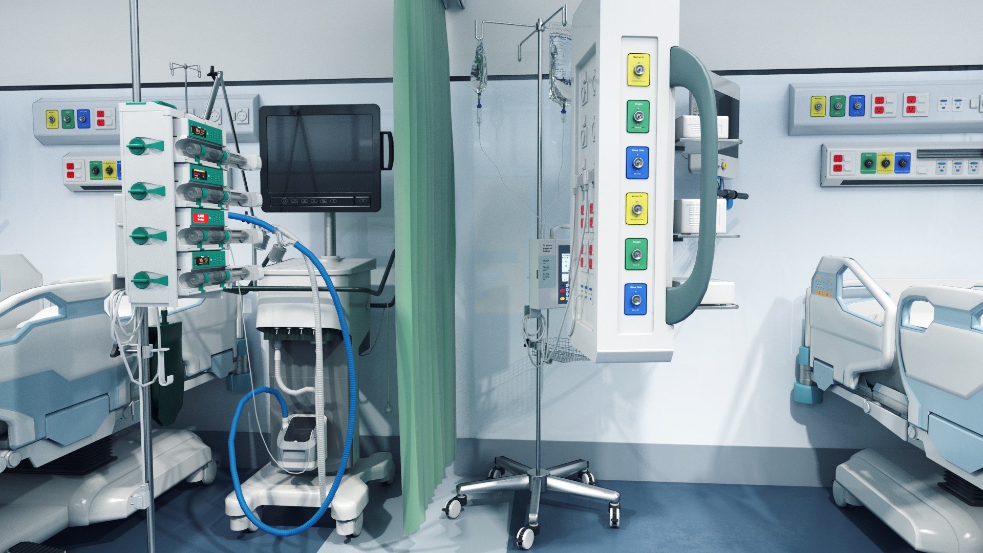 ICU Ward 3D model - TurboSquid 2133570