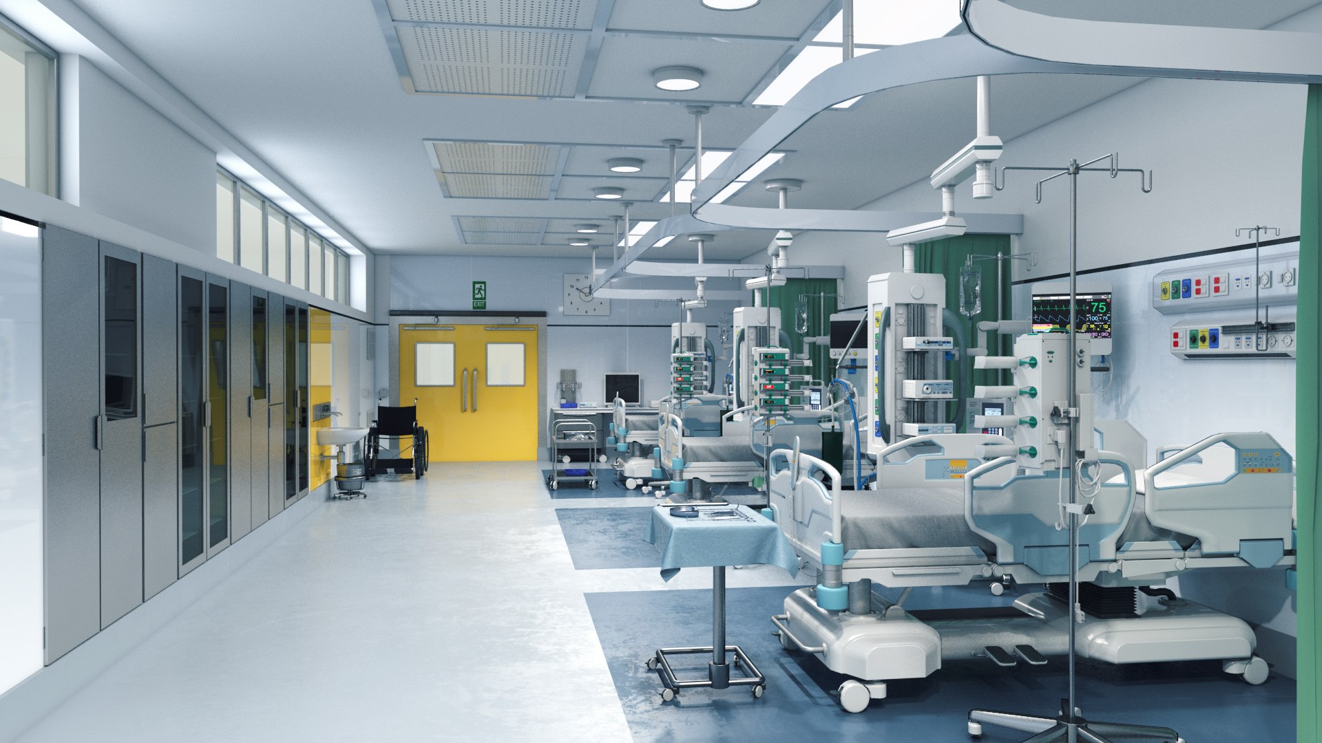 ICU Ward 3D model - TurboSquid 2133570