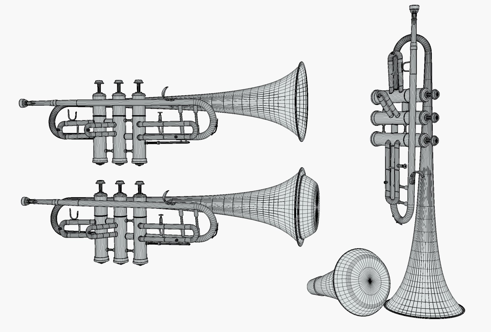 3D Model Trumpet With Damper - TurboSquid 2092580