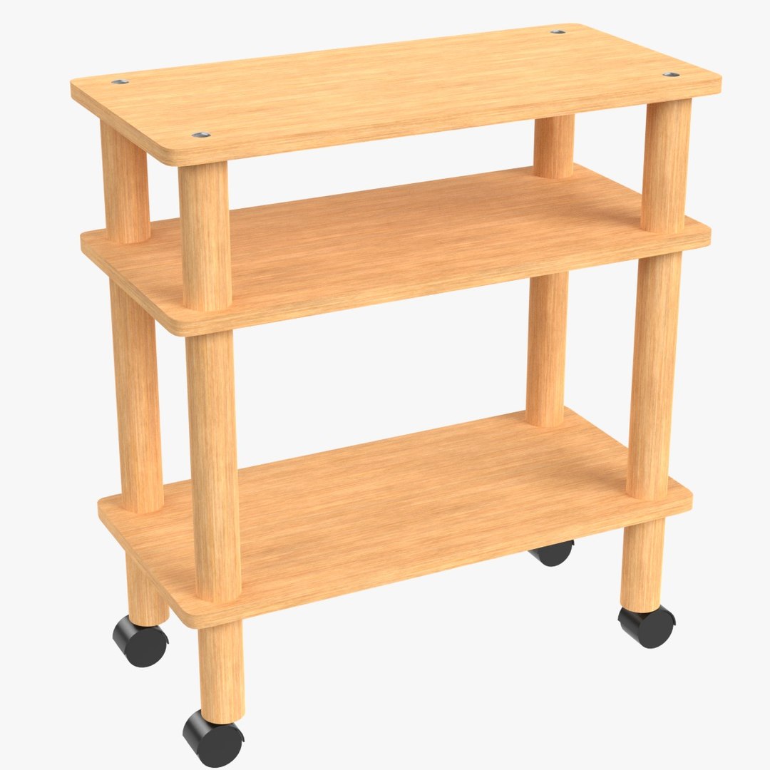 3D Wooden Utility Cart - TurboSquid 2107613