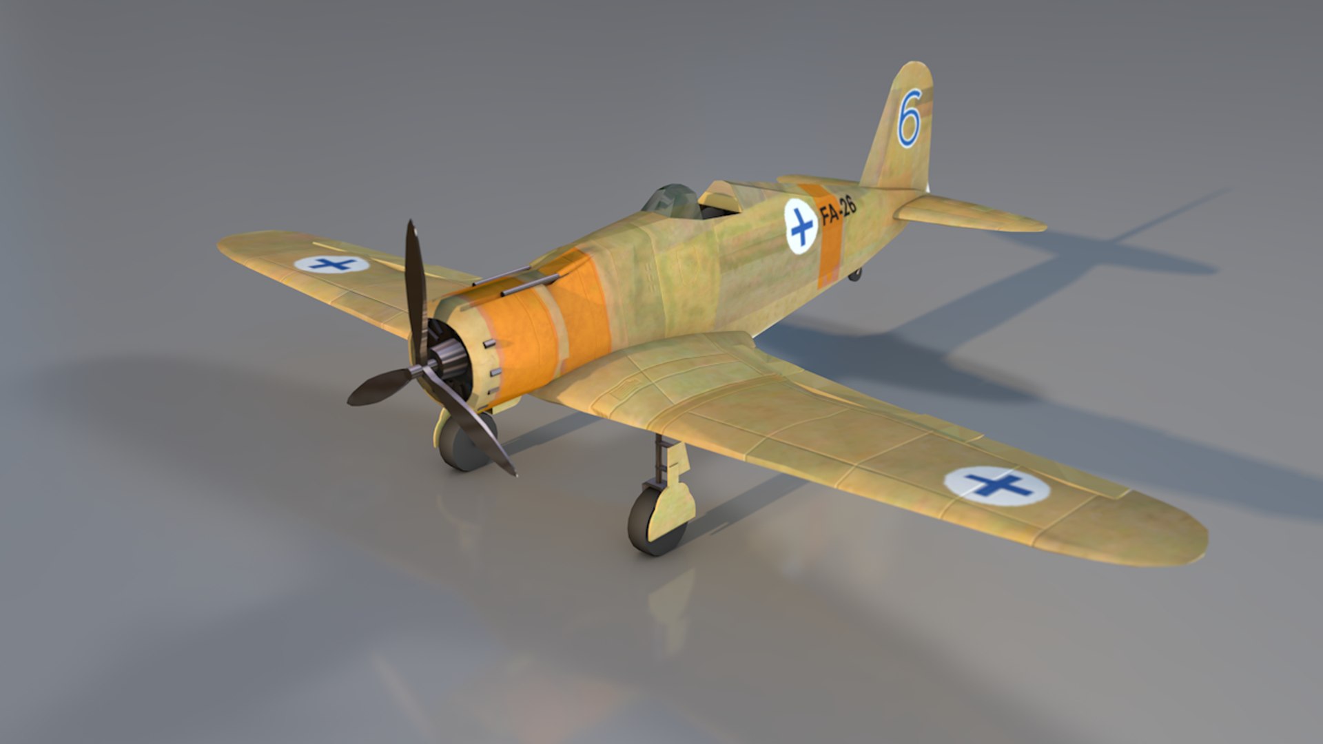 Fiat G50 Freccia Aircraft 3D Model - TurboSquid 1492465