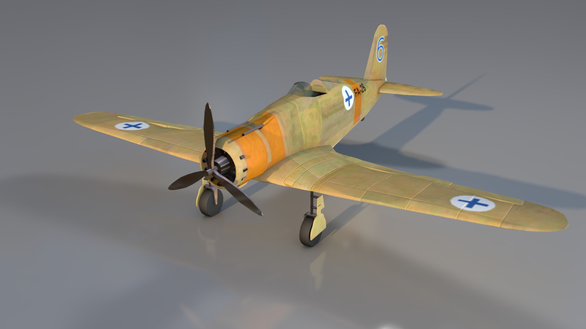 Fiat G50 Freccia Aircraft 3D Model - TurboSquid 1492465