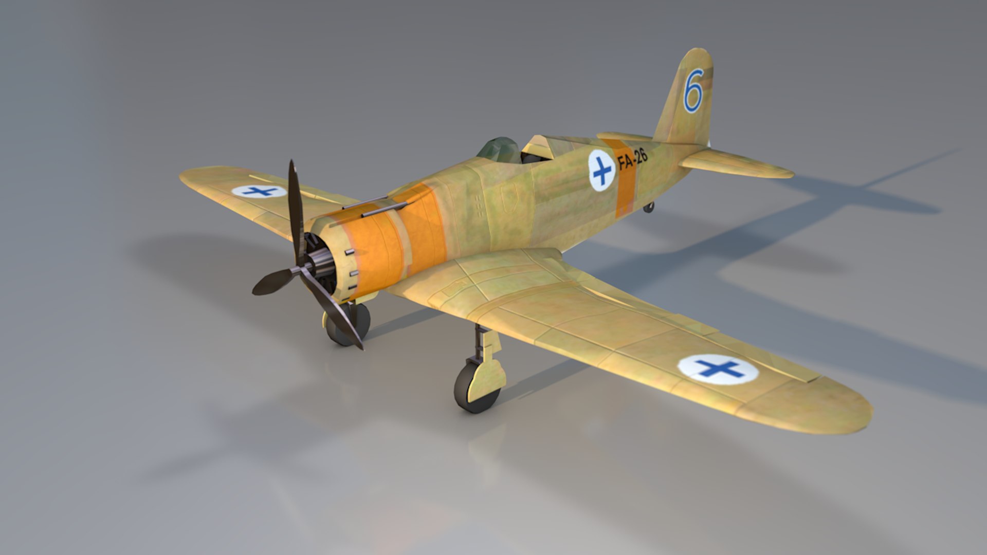 Fiat G50 Freccia Aircraft 3D Model - TurboSquid 1492465