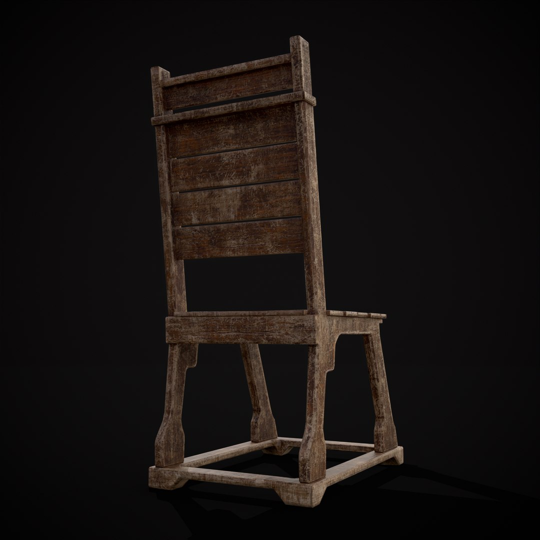3D Sturdy Rustic Chair - TurboSquid 2153270