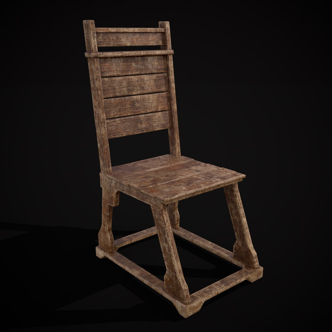 3D Sturdy Rustic Chair - TurboSquid 2153270