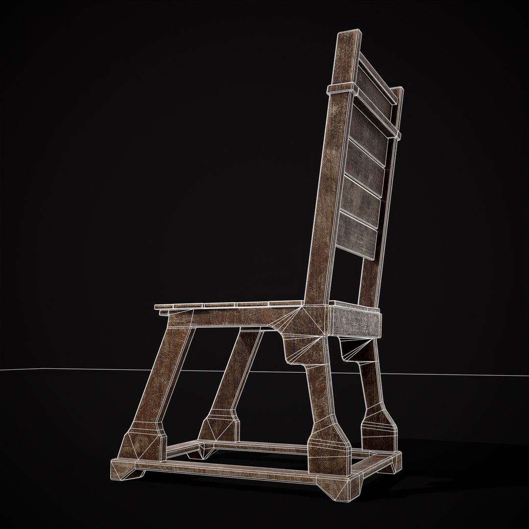 3D Sturdy Rustic Chair - TurboSquid 2153270