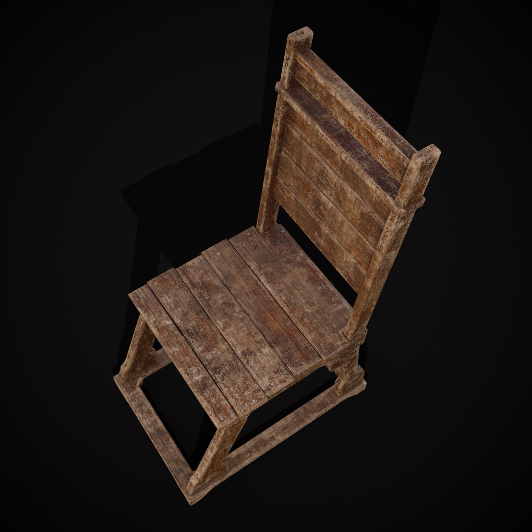 3D Sturdy Rustic Chair - TurboSquid 2153270
