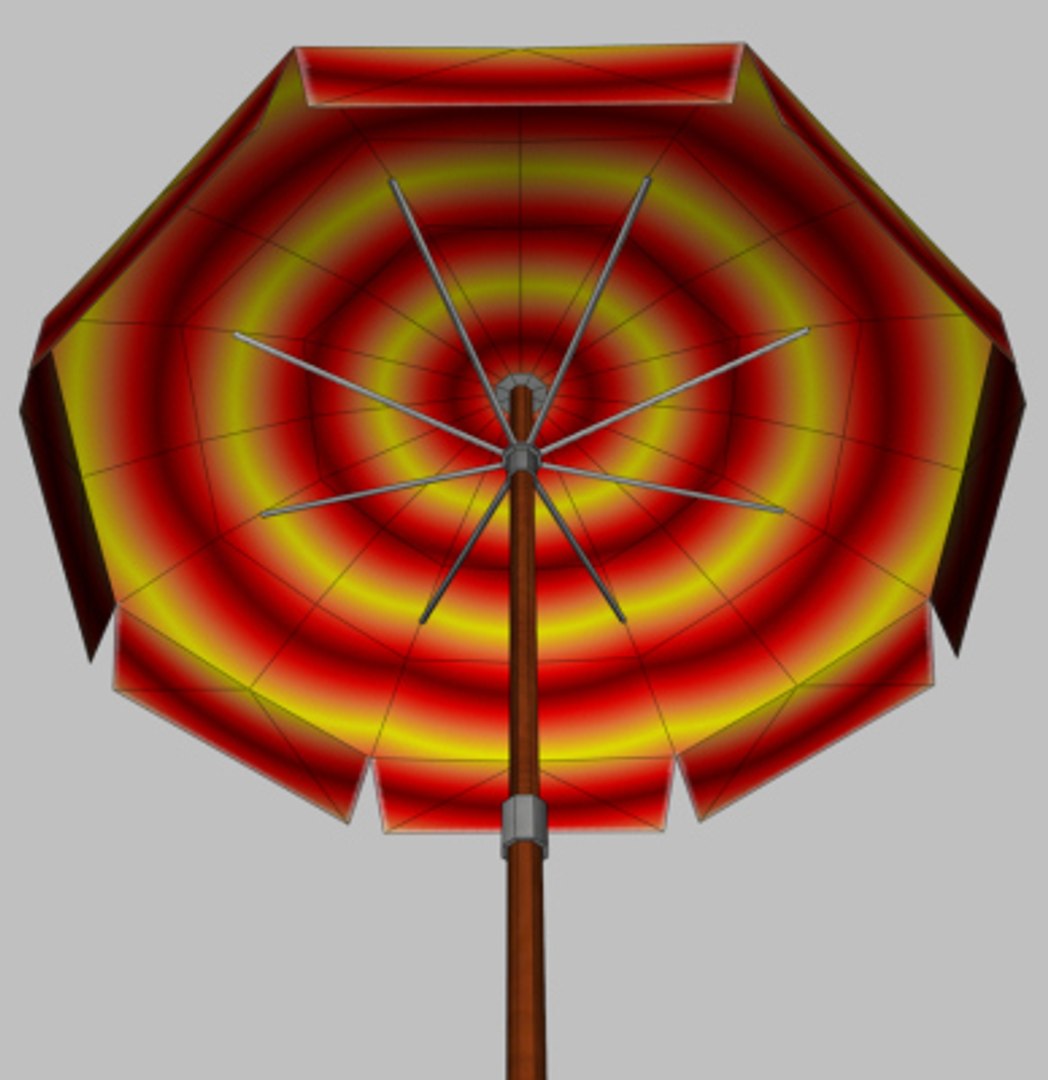 60 Parasols 3d Model