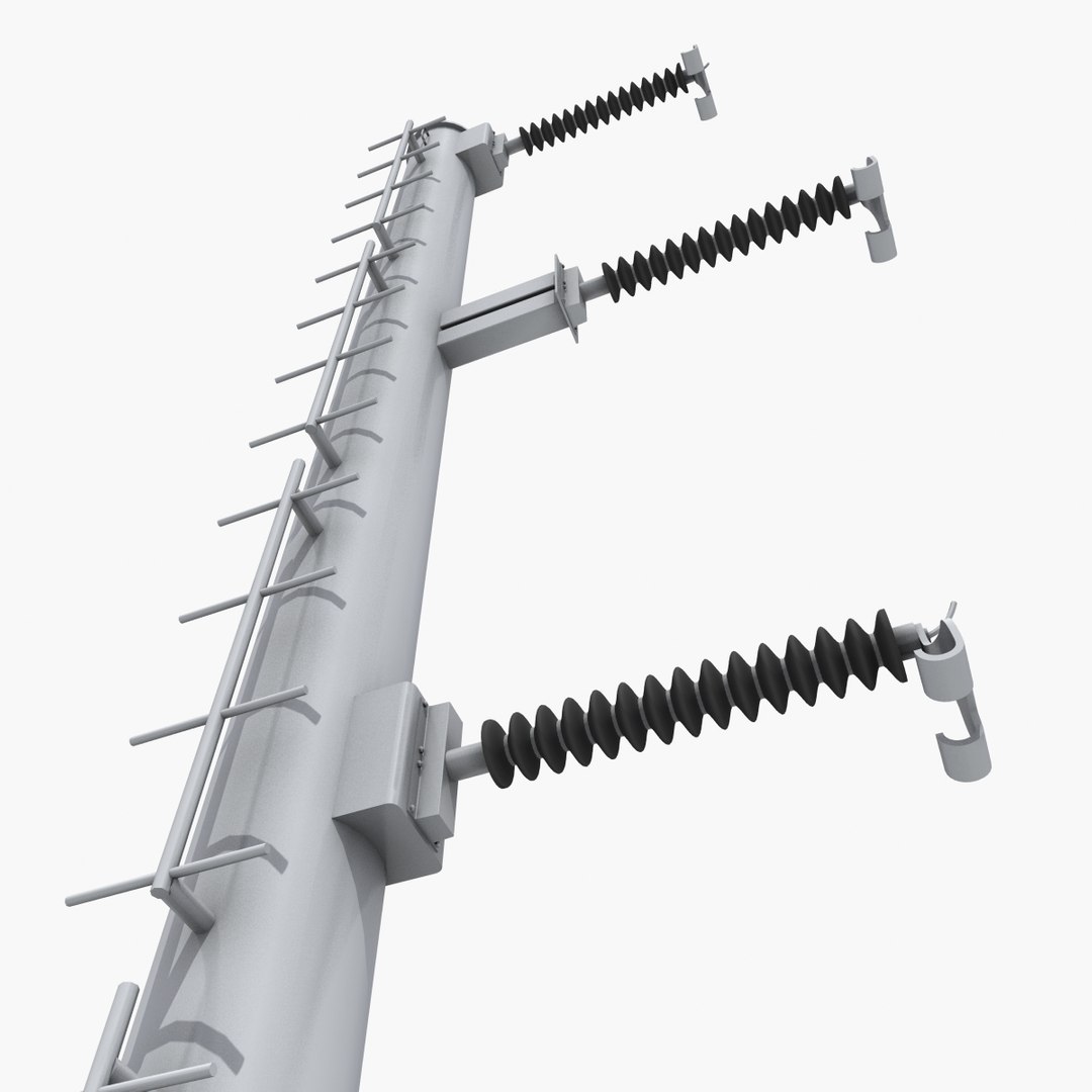 3d Power Utility Pole Model