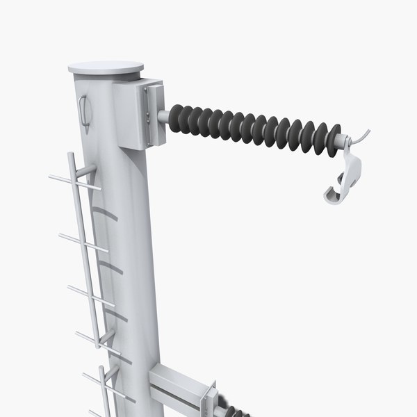 3d power utility pole model