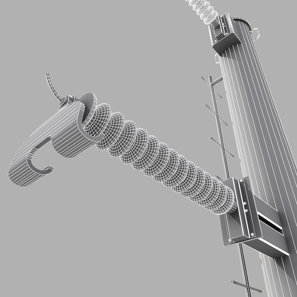 3d power utility pole model
