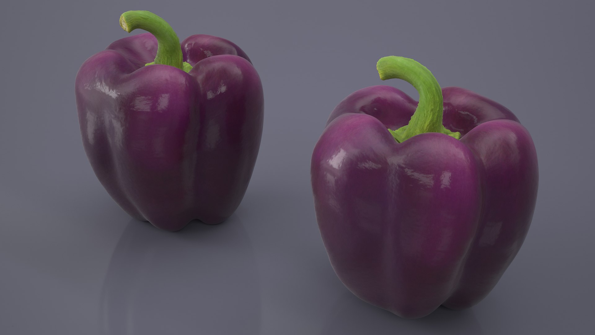 3D Model Bell Pepper Purple Beauty - TurboSquid 1980644