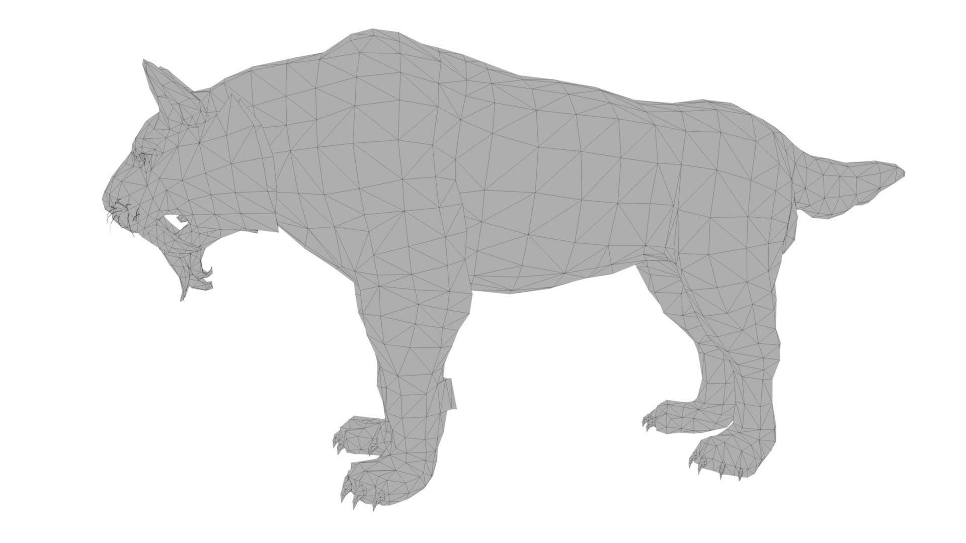 3D Saber Tooth Tiger Model - TurboSquid 1840083