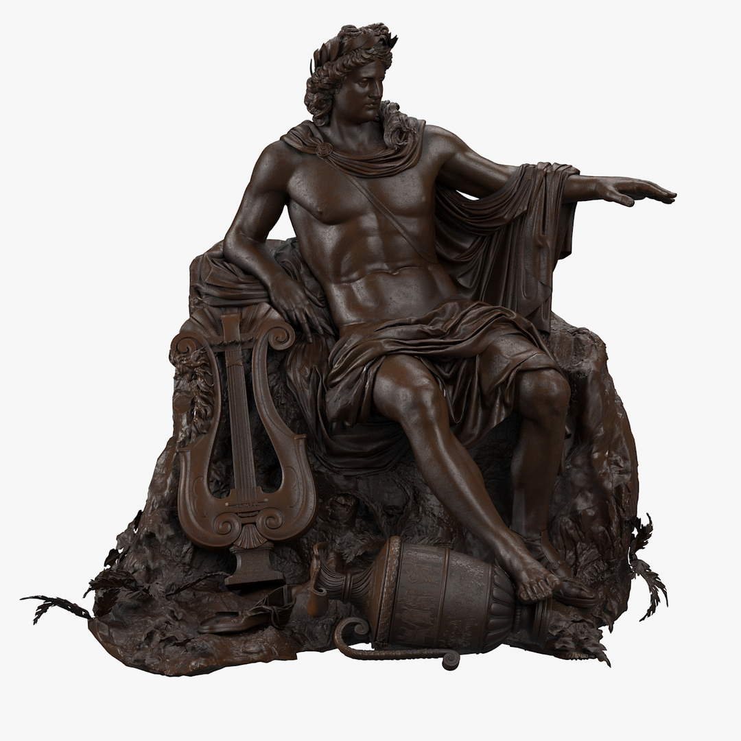 Apollo Sculpture Vase 3d Model