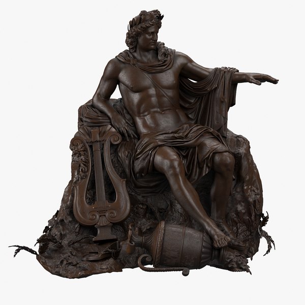 apollo sculpture vase 3d model