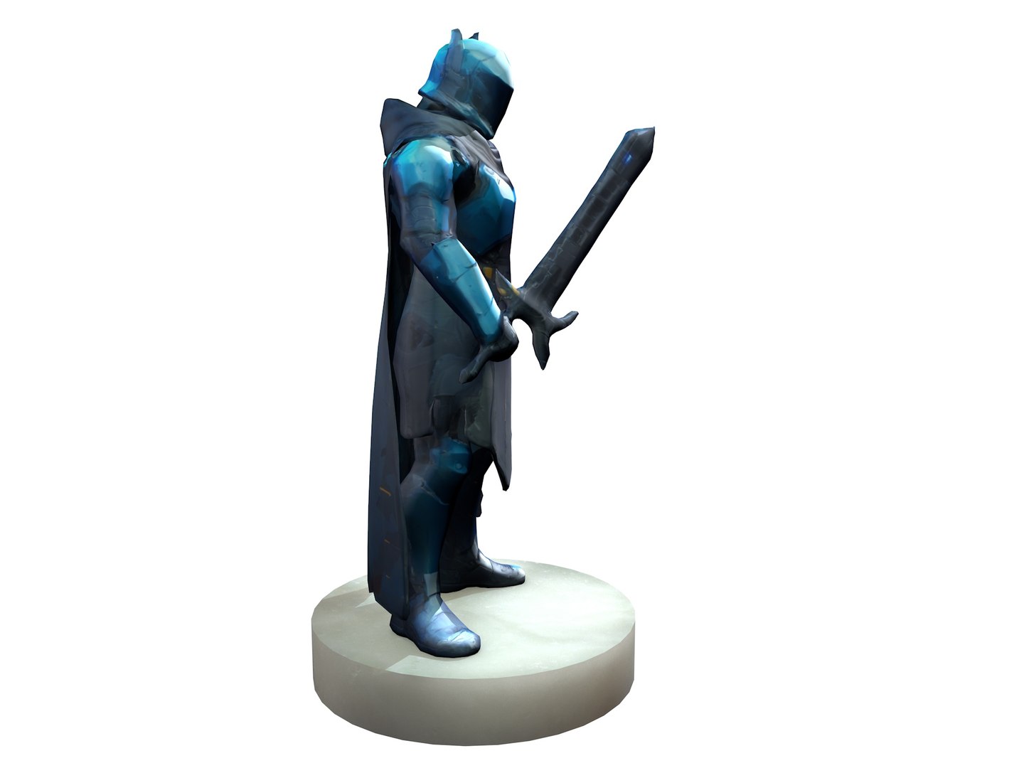 3D Model Advanced Cyber Samurai Warrior - LOW POLY - TurboSquid 2341698