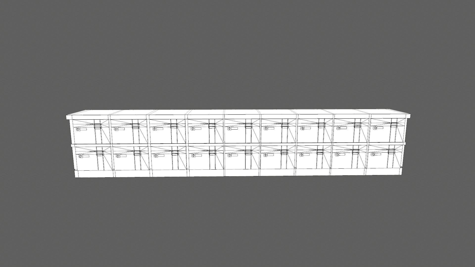 Commercial Lockers Two Row 3D Model - TurboSquid 2342062