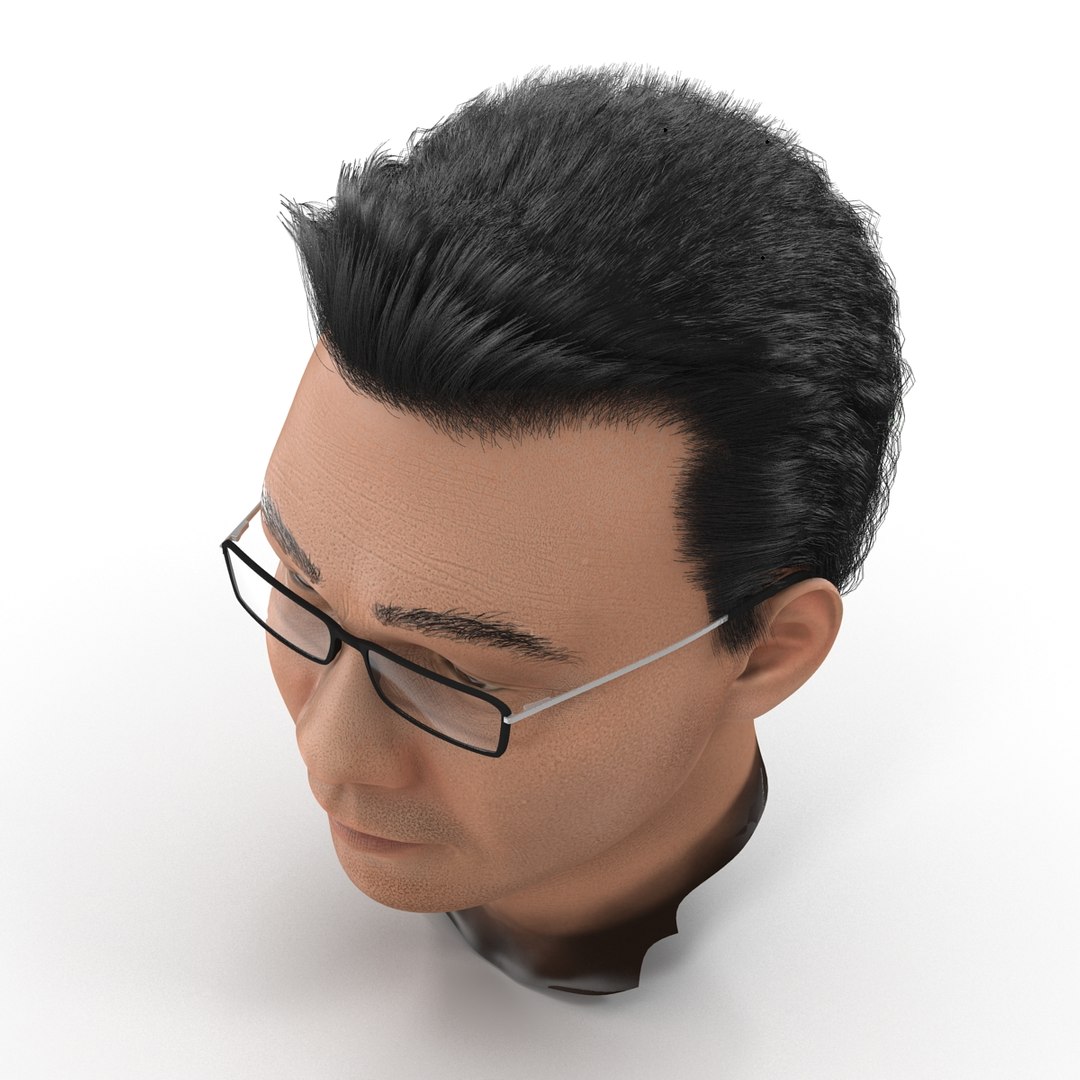 Asian Male Head 3d Model