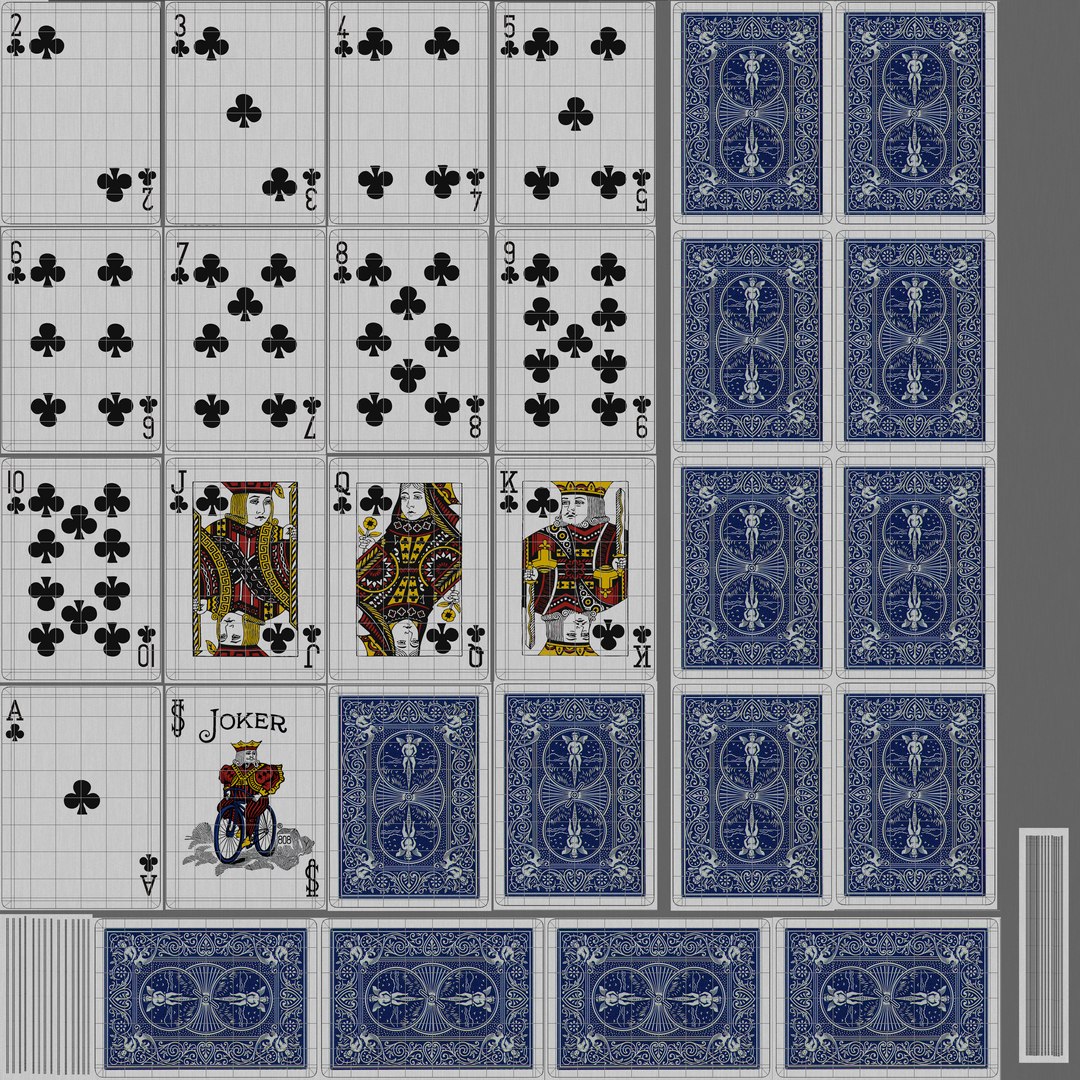 54 Playing Cards 3D - TurboSquid 1245137