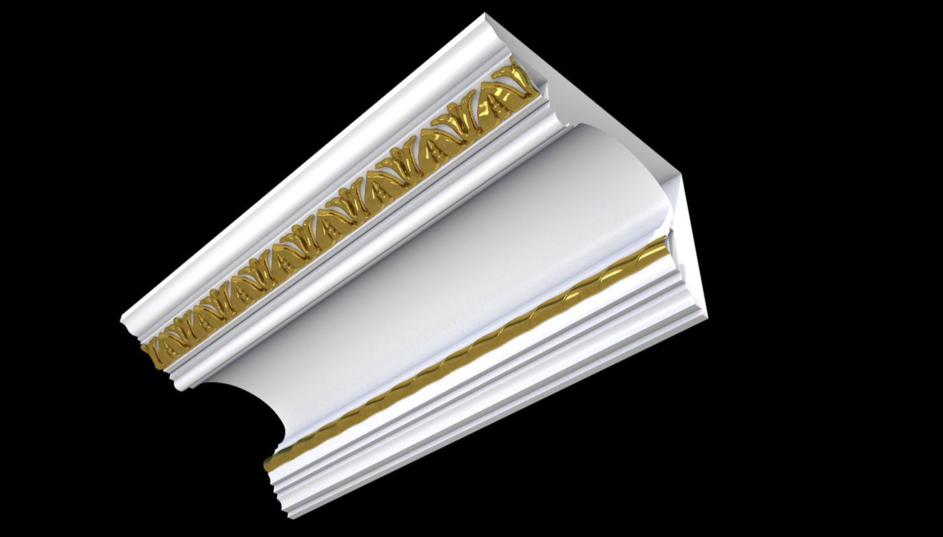 3D Patterned Cornices Model - TurboSquid 1433379