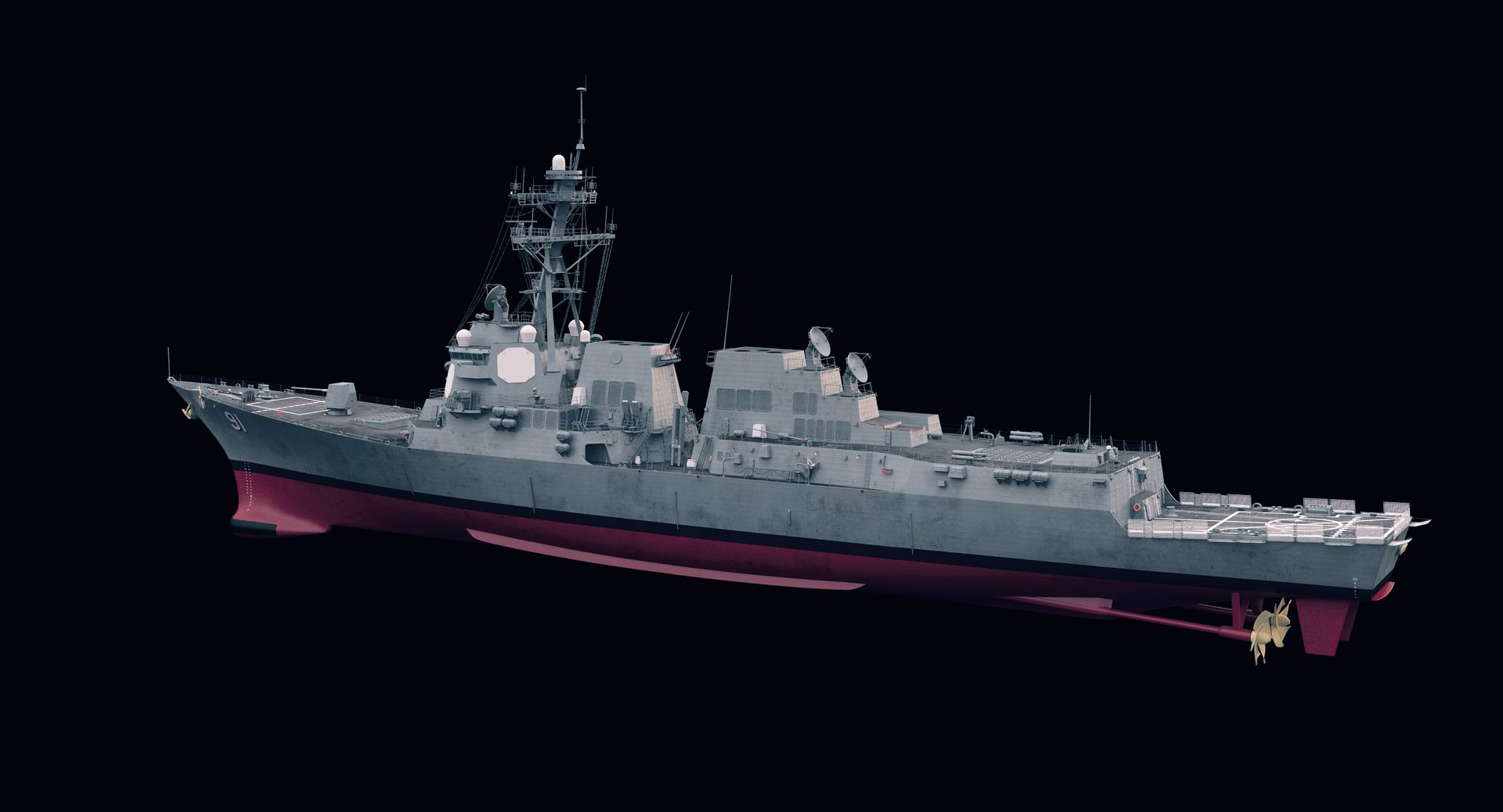 3d Uss Ddg 91 Model