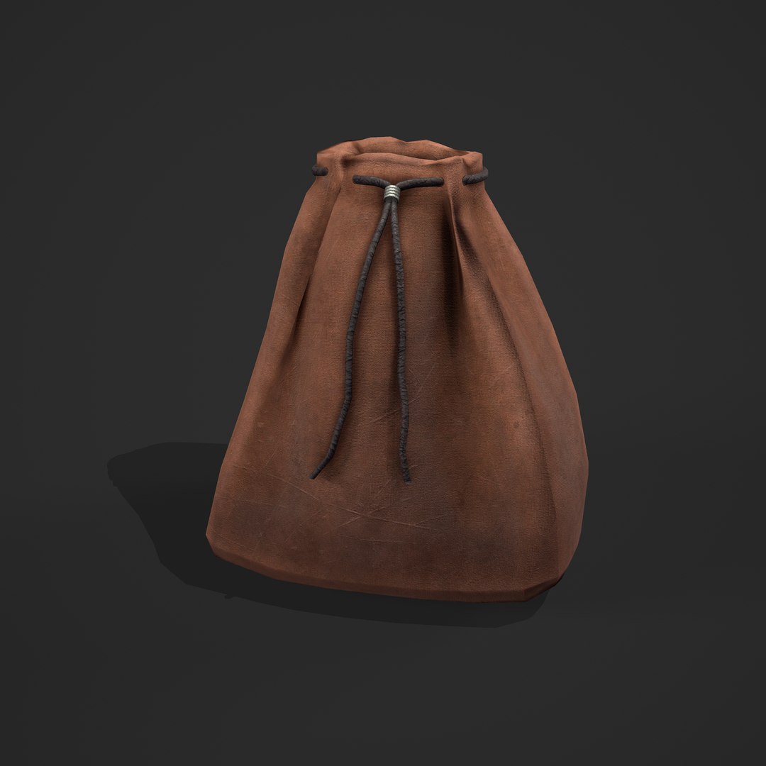 3D Medieval Drawstring Bag model - TurboSquid 1730226