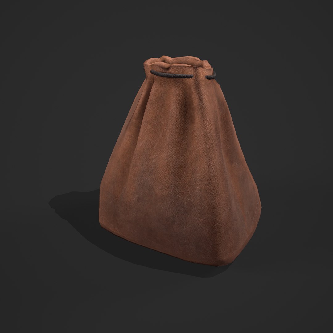 3D Medieval Drawstring Bag model - TurboSquid 1730226