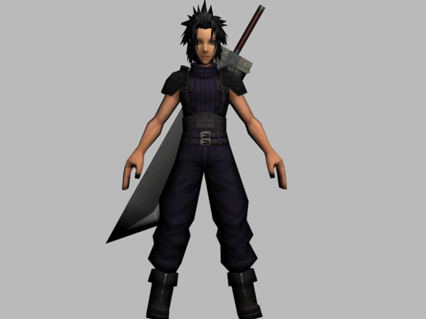 Free Obj Model Ff7 Zack
