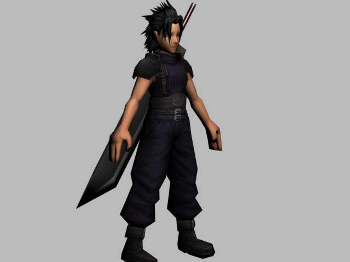 free obj model ff7 zack