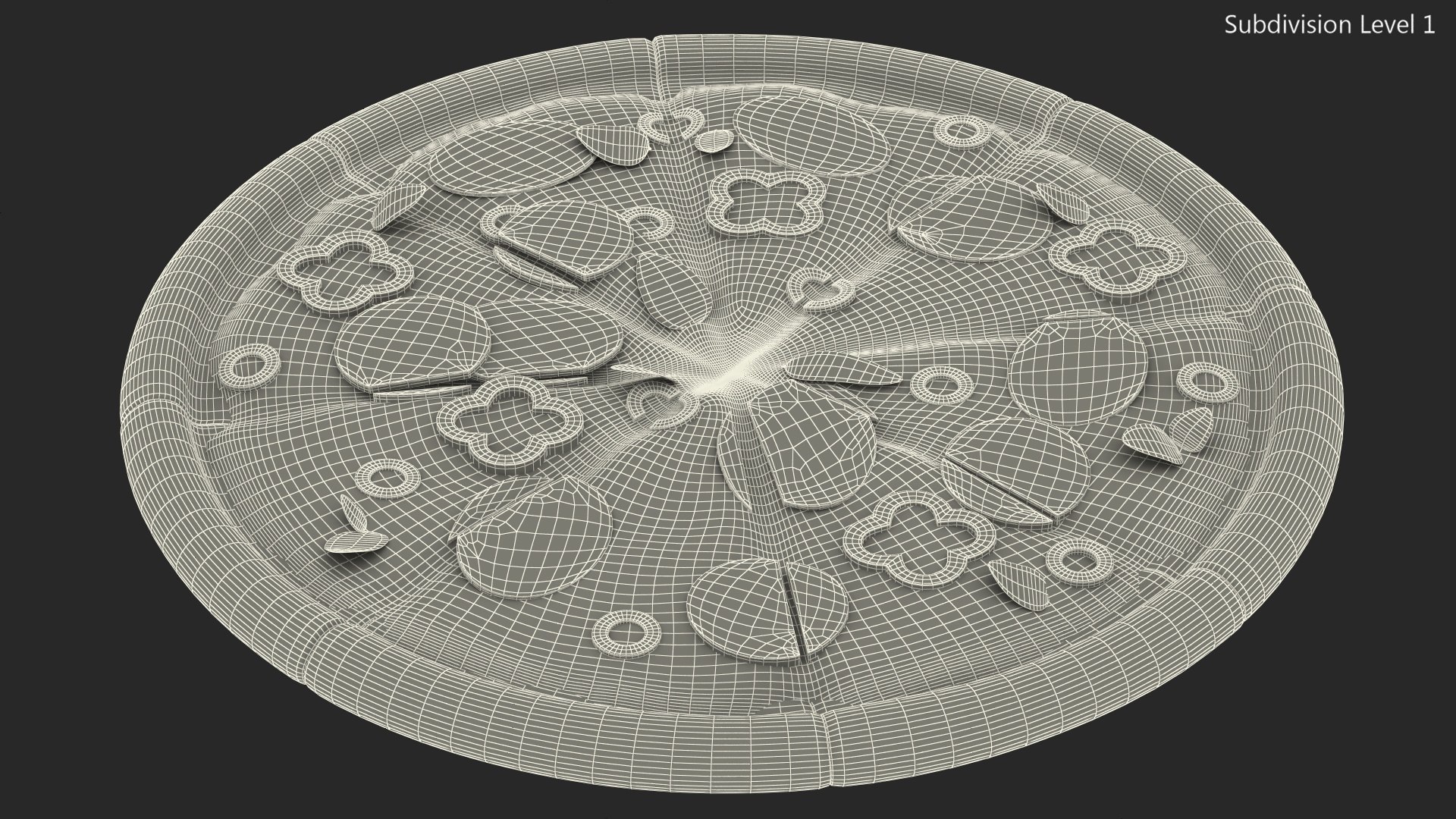 Cartoon Pizza Whole Sliced Model - TurboSquid 2045815