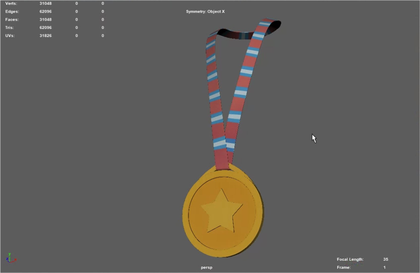 3D Medal Model - TurboSquid 1579074