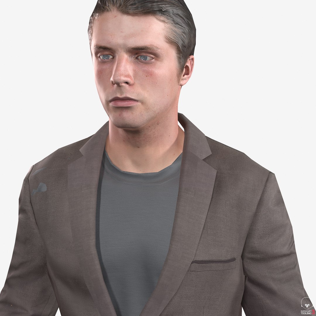 3D Male Suit - Rig Model - TurboSquid 1638095